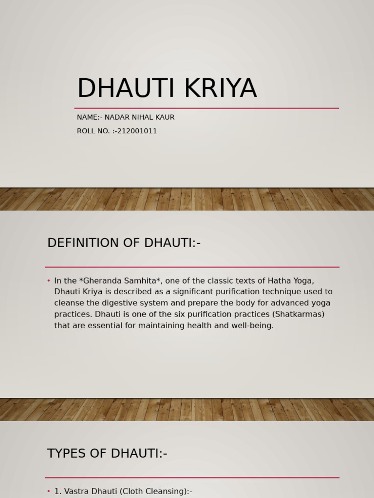 Types of Dhauti Kriya Explained | PDF