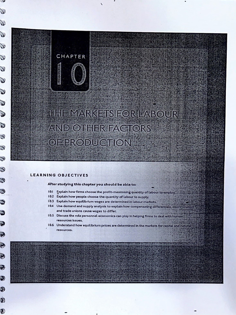 10.the Market For Labour and Other Factors of Production | PDF | Labour ...