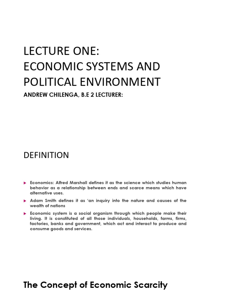 Understanding Economic Systems and Scarcity | PDF | Capitalism | Economics