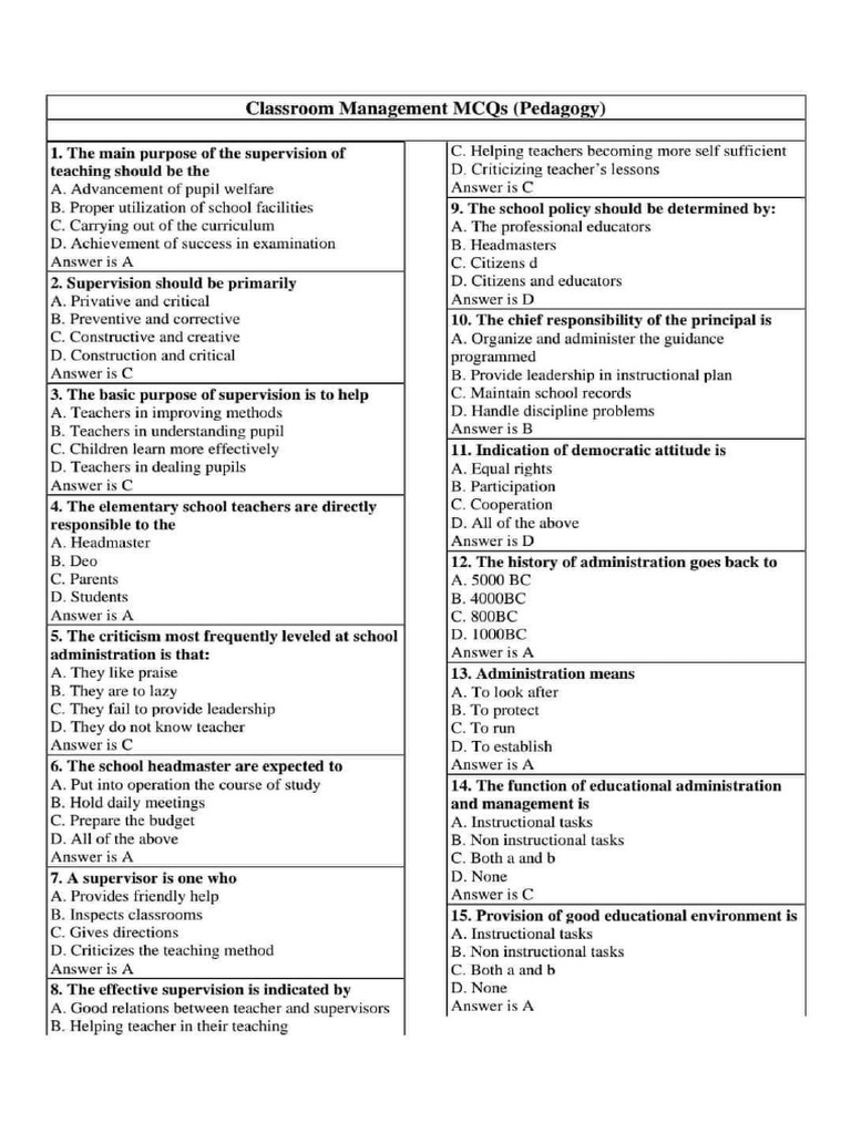 Classroom Management 1 | PDF
