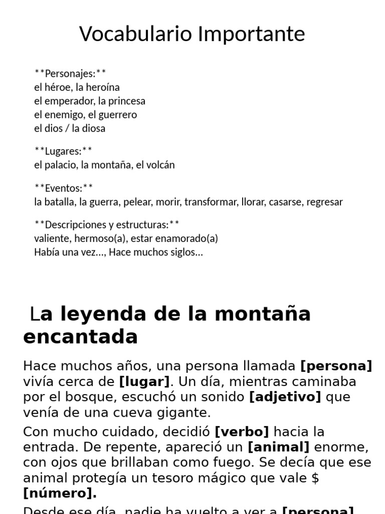 Escribir Una Leyenda Clase | PDF