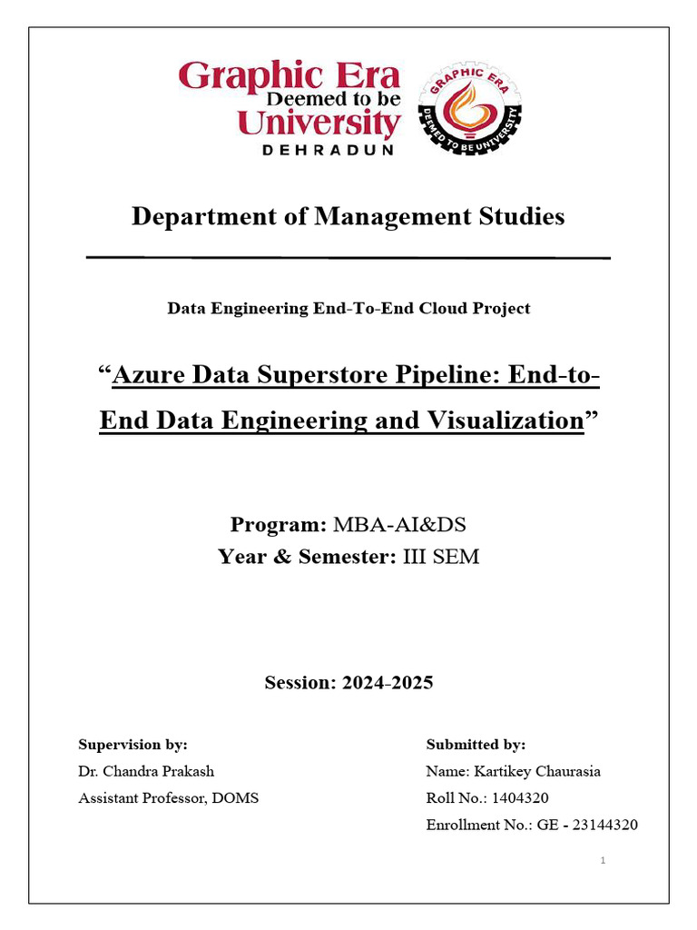 Azure Data Superstore Pipeline - End-to-End Data Engineering and ...