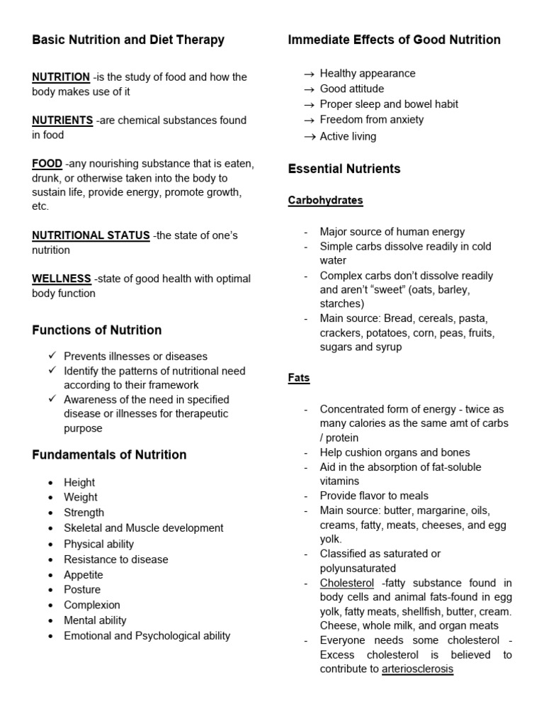 Basic Nutrition and Diet Therapy | PDF | Nutrition | Diet & Nutrition
