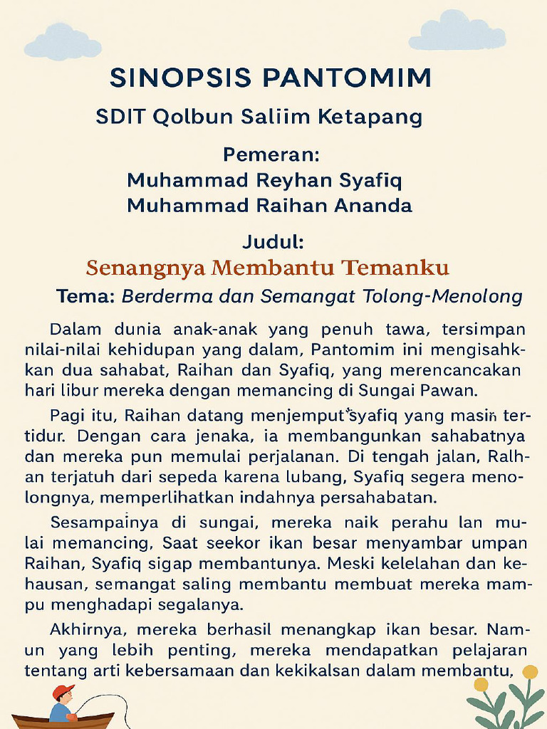 Sinopsis Pantomim SD 2025 | PDF