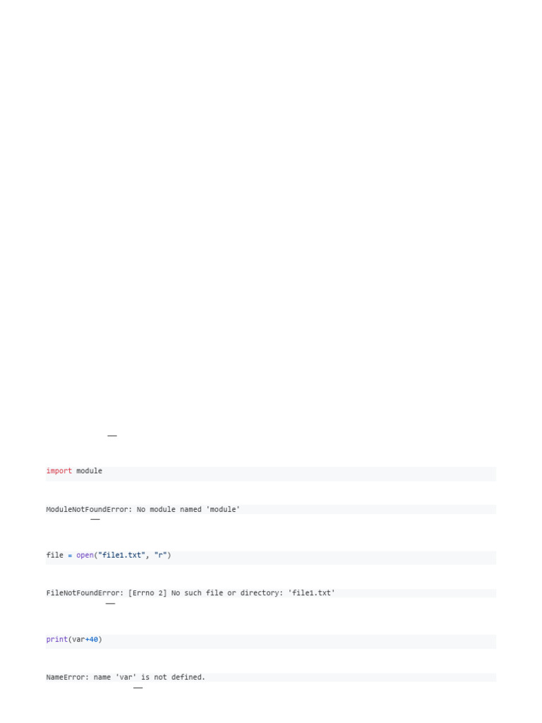 Python Exception Handling Explained | PDF | Computer Program | Programming