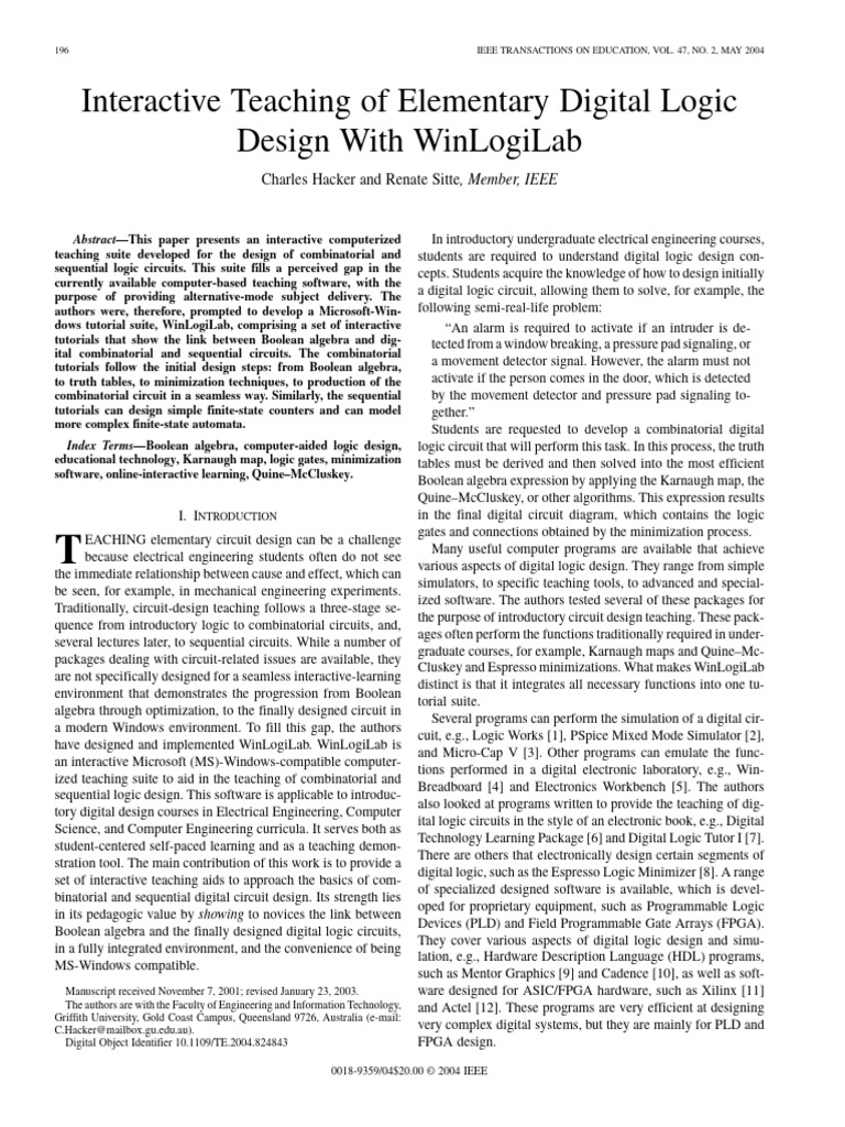 2 QM - WinLogiLab - Interactive - Teaching - of - Elementary - Digital ...