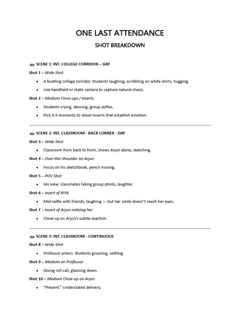 Wide Shot Breakdown for College Scenes | PDF | Imaging | Photography ...