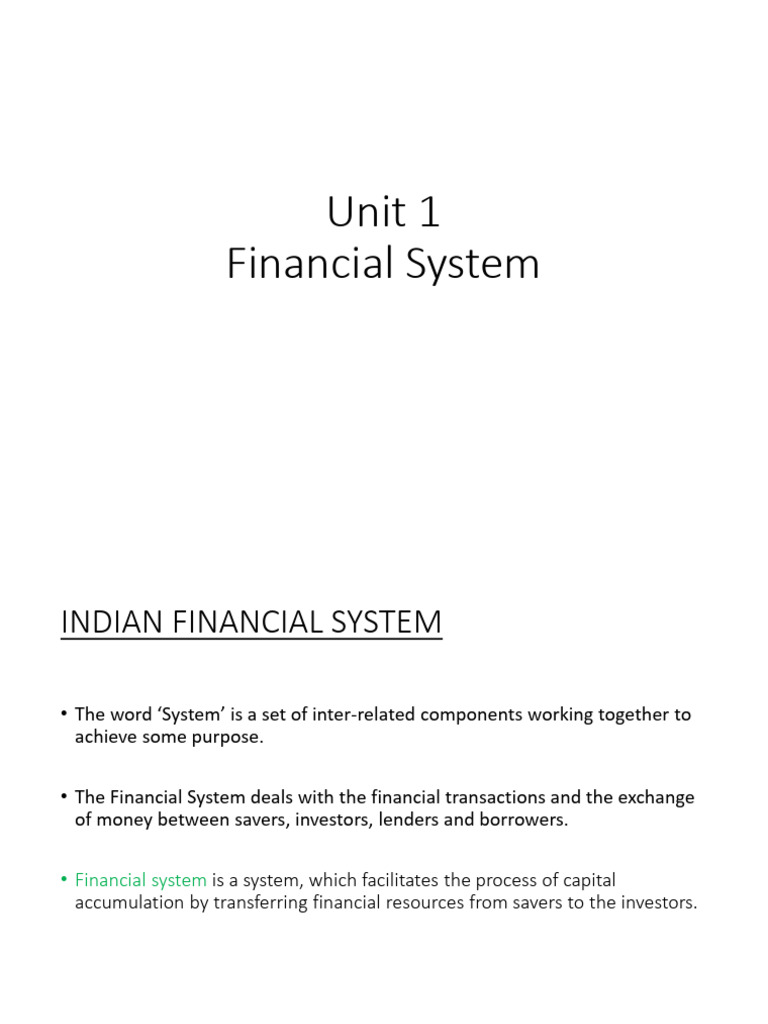 Financial System Part 1 | PDF | Securities (Finance) | Capital Market