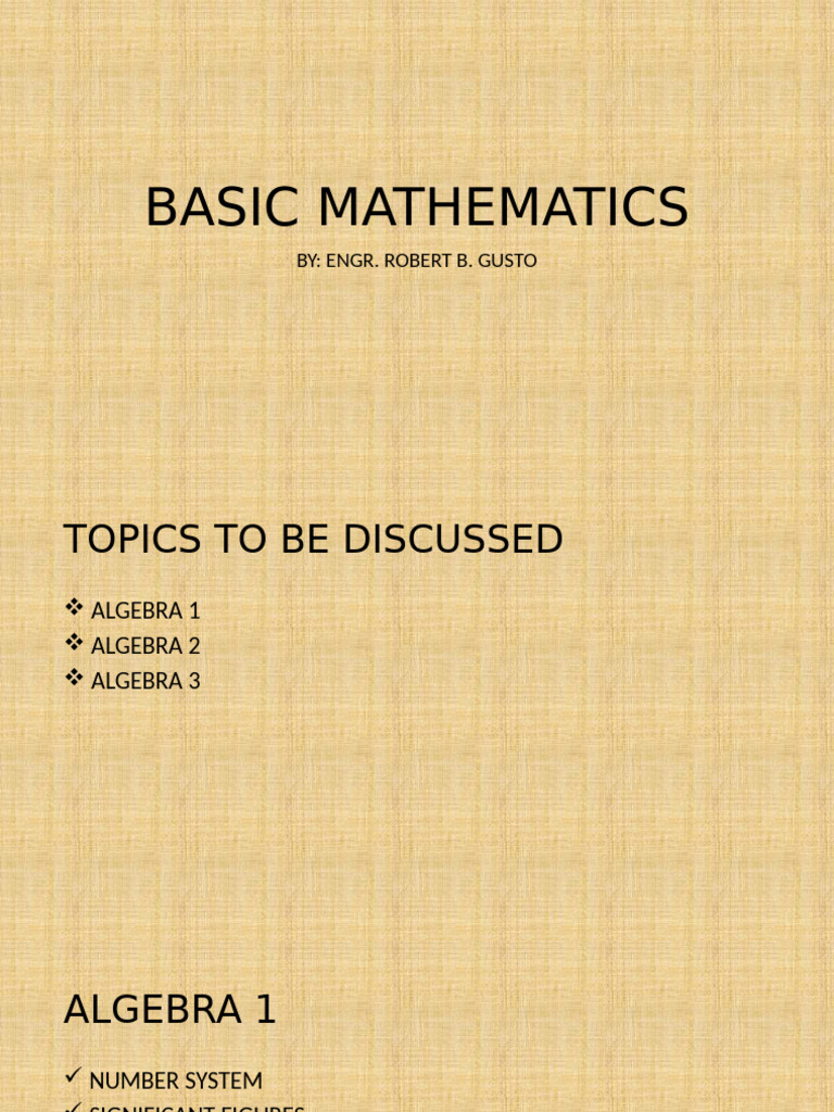 Math Review | PDF