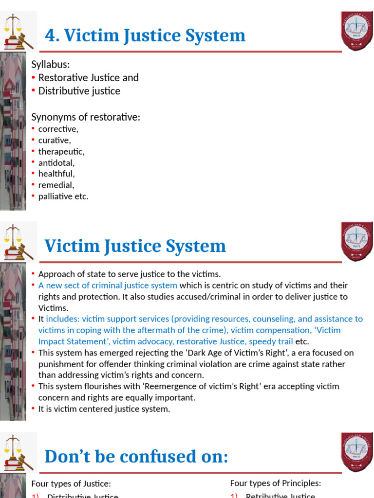 Unit 4 Victim Justice System | PDF | Restorative Justice | Crimes
