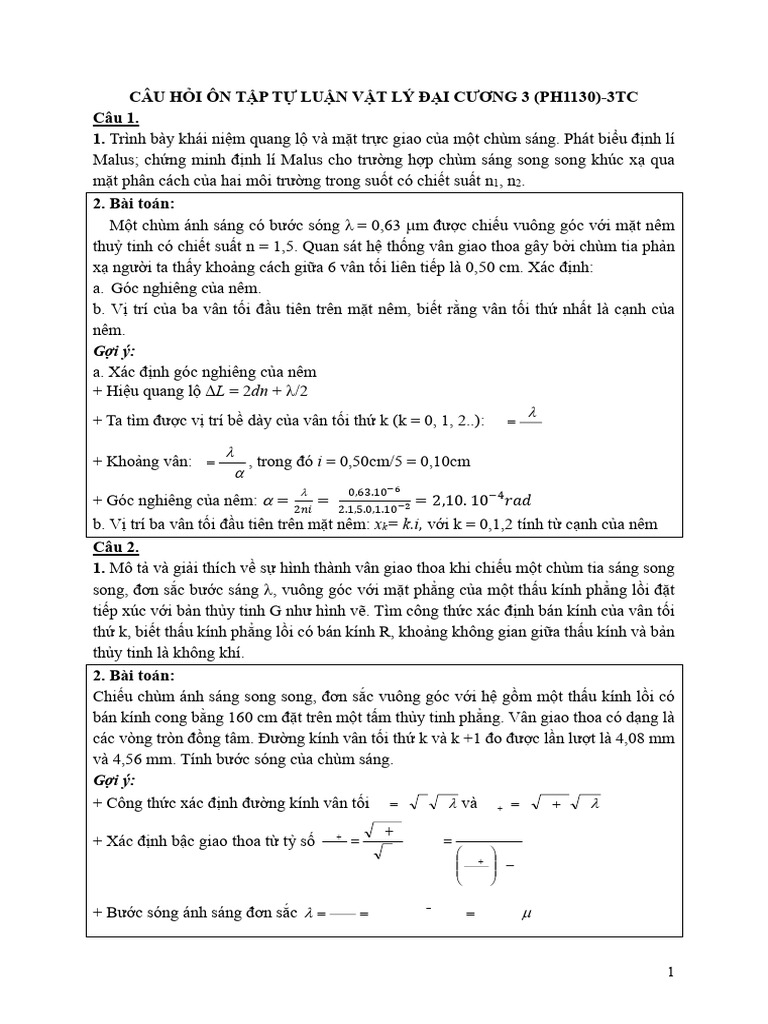Tu Luan Ver 20222 - PH1130 - Goi y | PDF