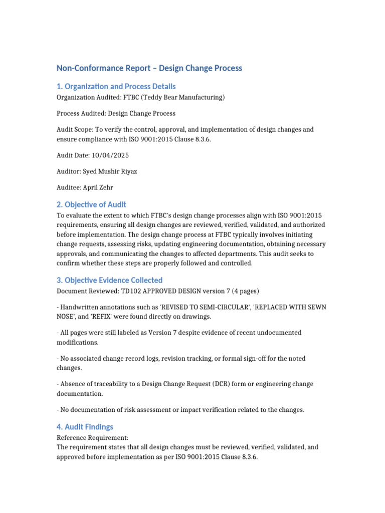 NCR Report Highlighted Positive Findings | PDF | Audit | Risk Management