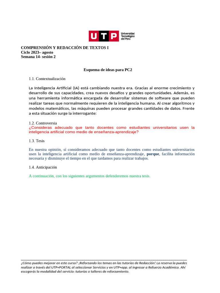 Esquema PC2 | PDF | Inteligencia artificial | Inteligencia (IA) y semántica