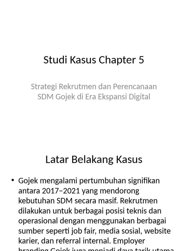 Studi Kasus Gojek Chapter5 | PDF