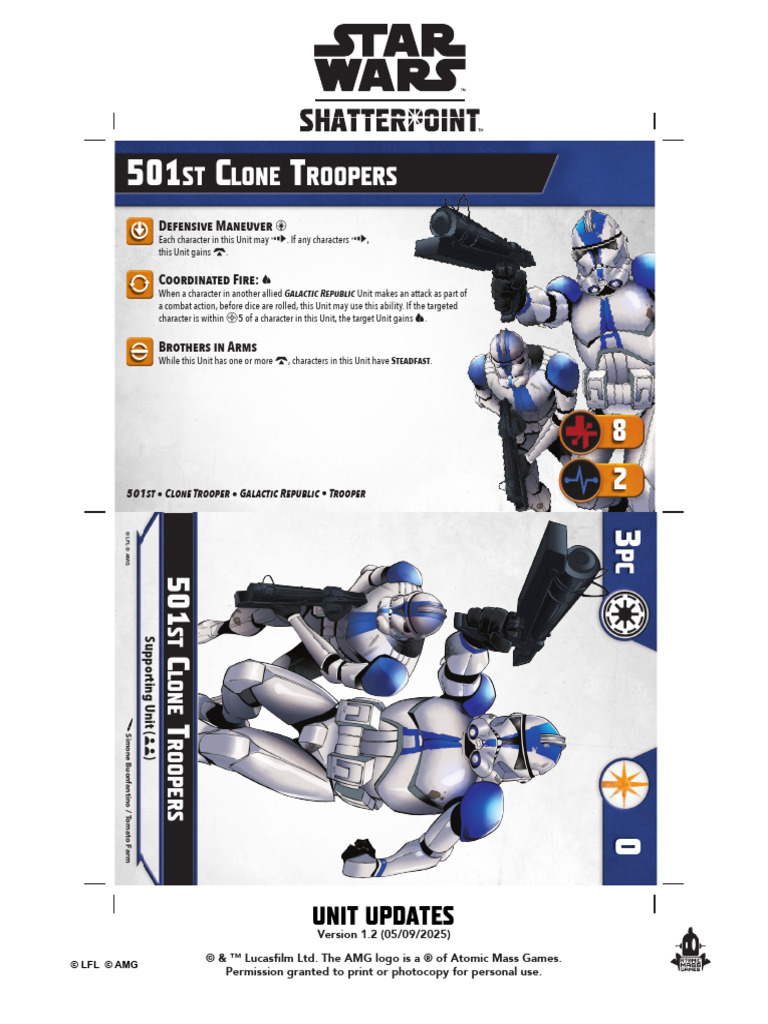 501st Clone Troopers Unit Updates | PDF | Star Wars Organizations ...