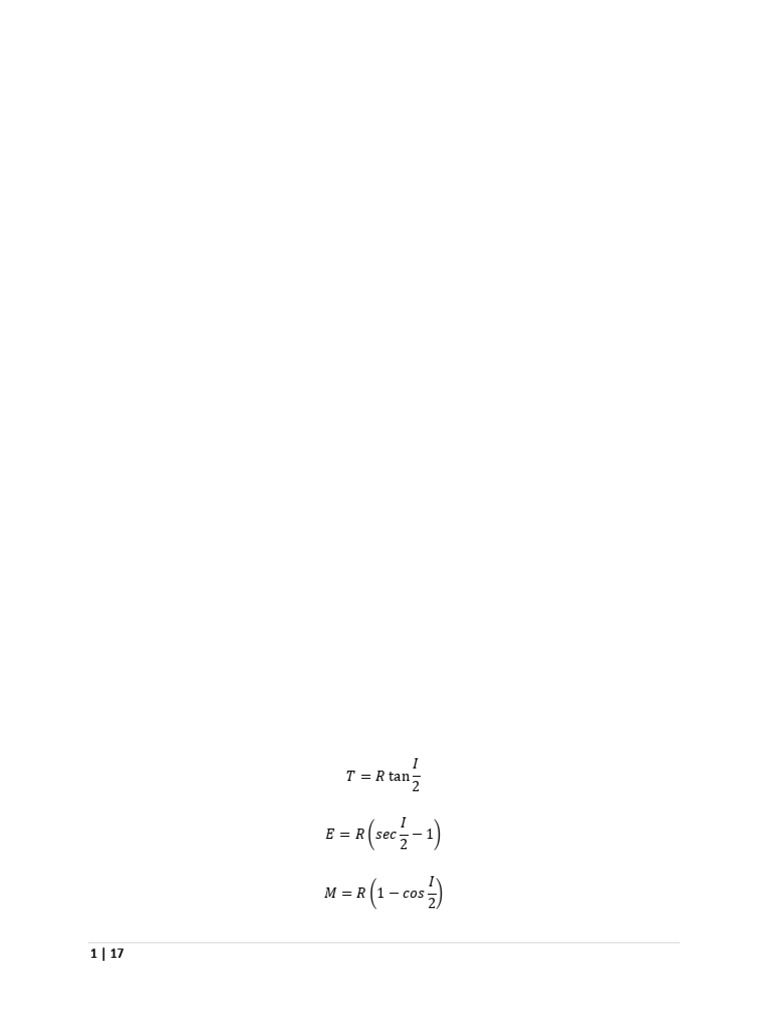Horizontal Alignment: Simple Curves Guide | PDF | Circle | Angle