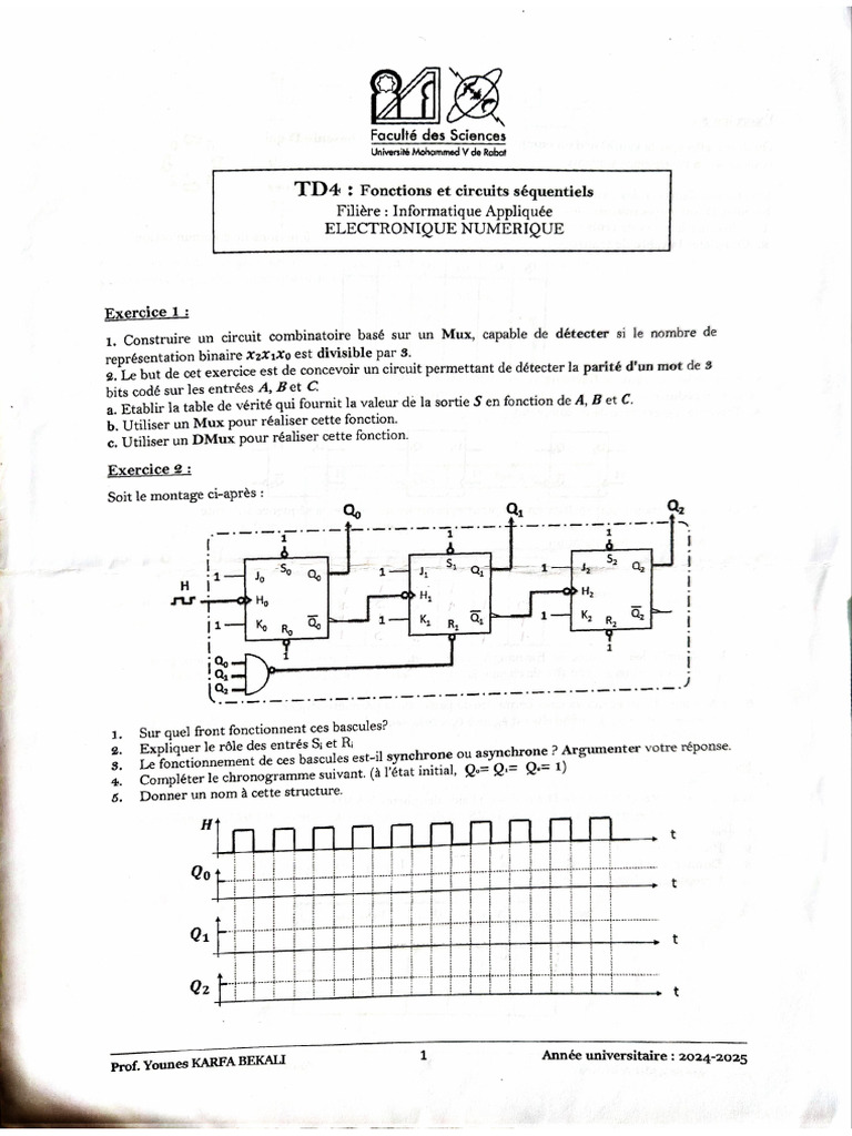 Électronique Numerique TD 4 | PDF