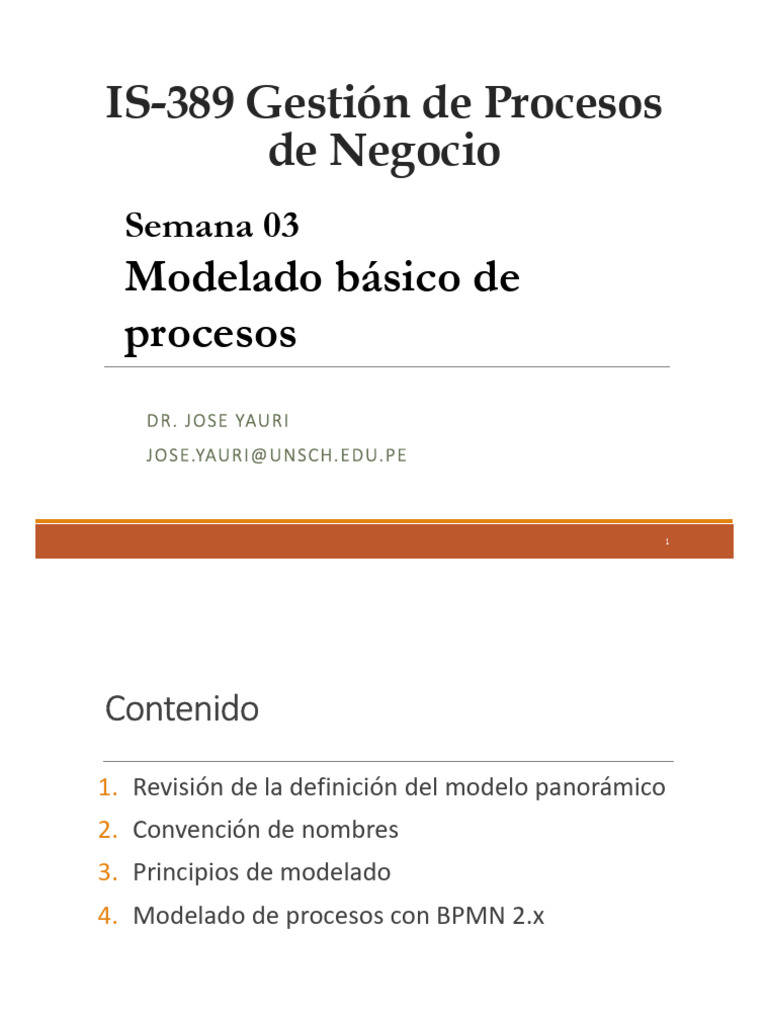 IS389 Sem03 - Modelado Basico de Procesos | PDF | Procesos de negocio