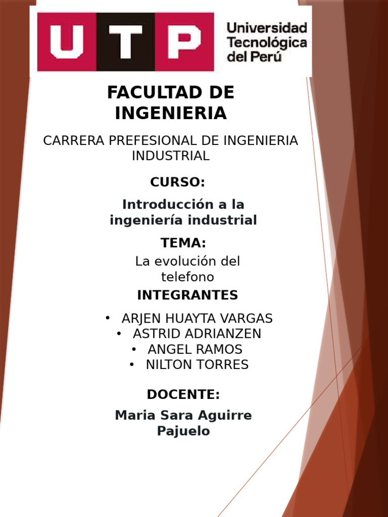 Carátula UTP Ingeniería Industrial 2025 | PDF