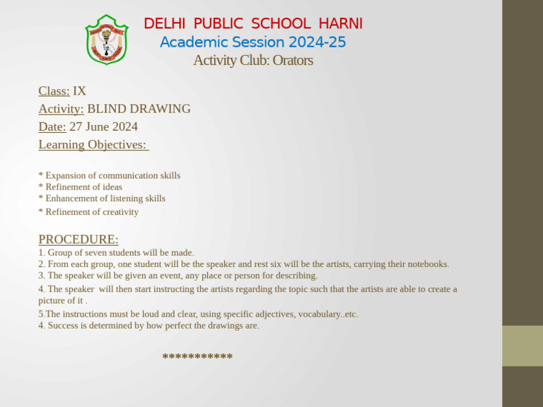 Class 9 Club Activity | PDF