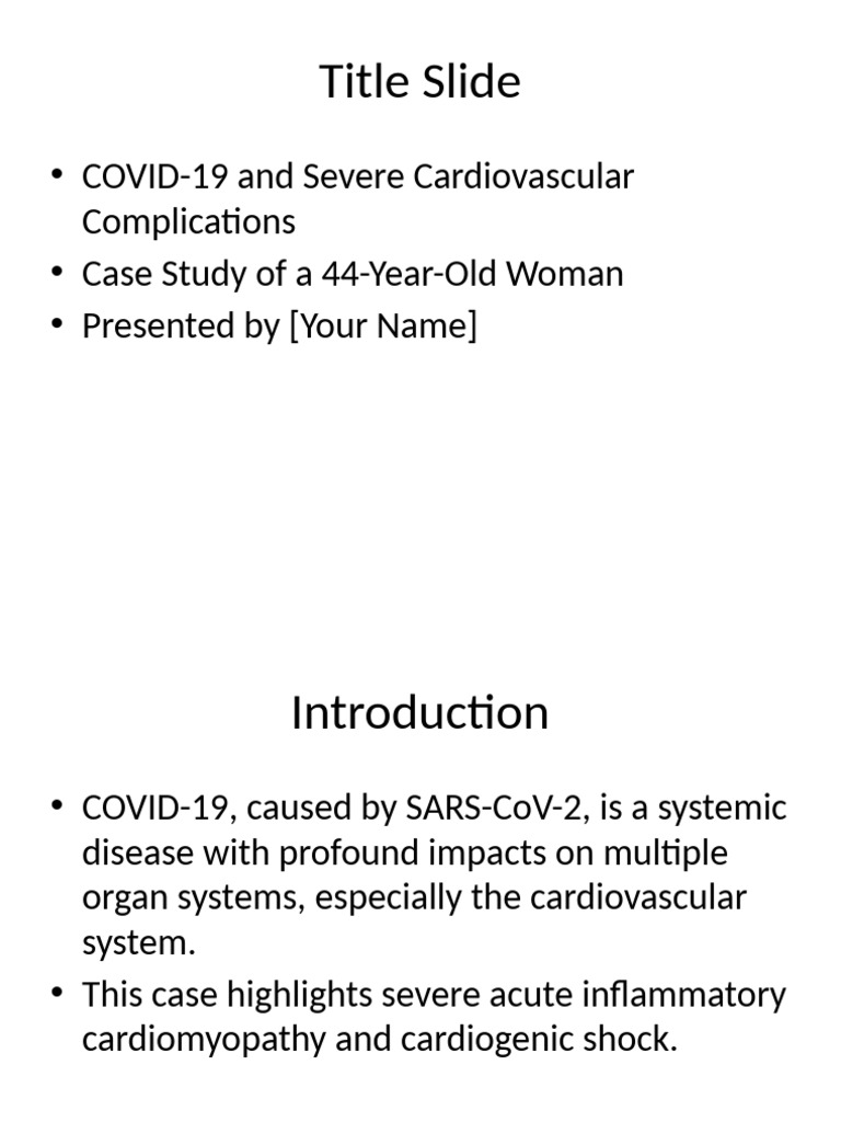 COVID19 Cardiovascular Case Study Updated | PDF | Shock (Circulatory ...