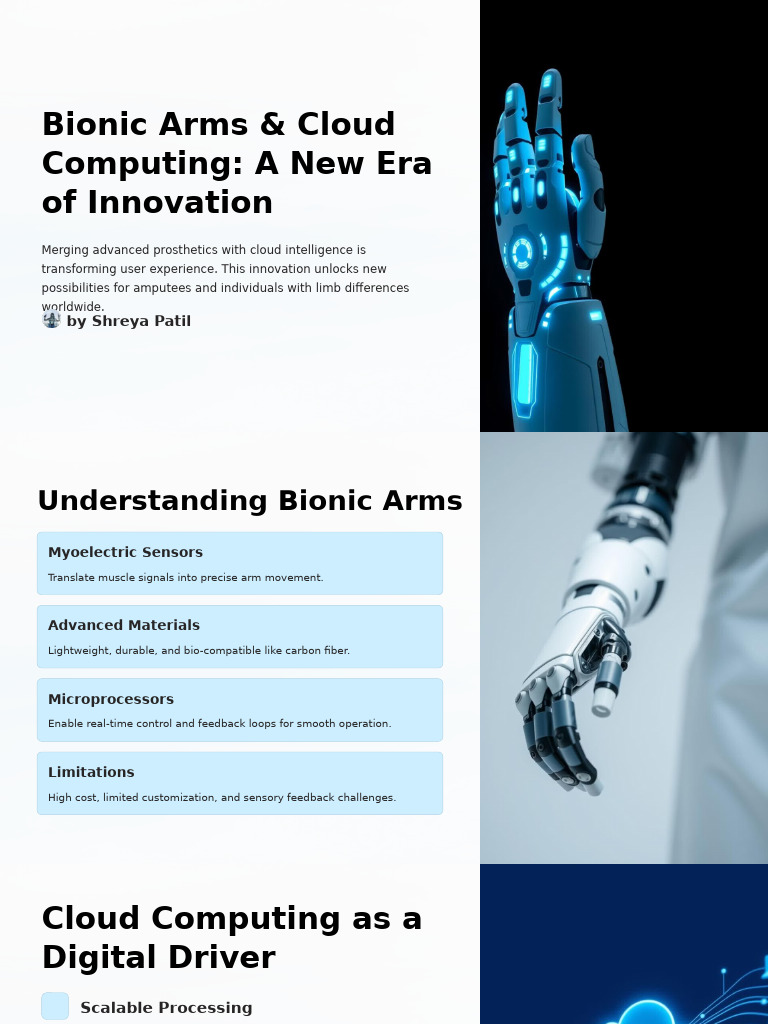 Bionic Arms and Cloud Computing A New Era of Innovation 2 | PDF | Prosthesis | Computing