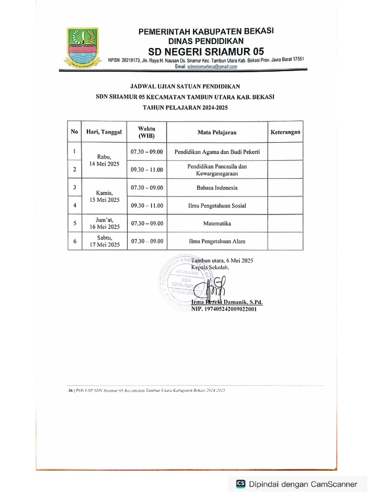 Jadwal USP 2025 | PDF