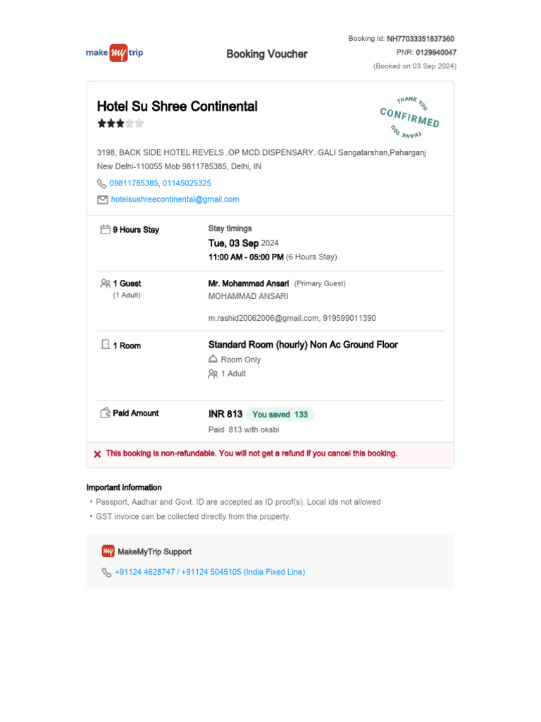 Movie Booking Confirmation Voucher | PDF
