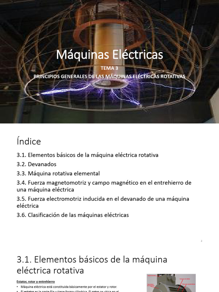 TEMA 3 - Principios Generales de Las Máquinas Eléctricas Rotativas | PDF | Inductor | Inducción ...