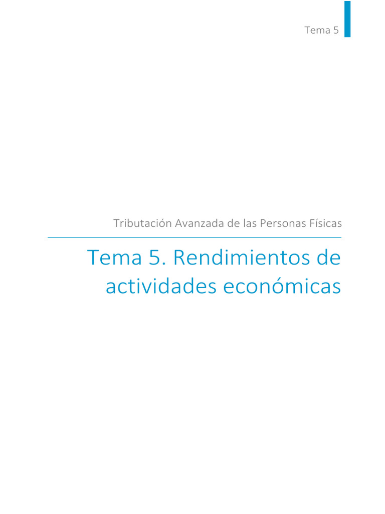 Tema 5 IRPF | PDF | Impuestos | Impuesto corporativo