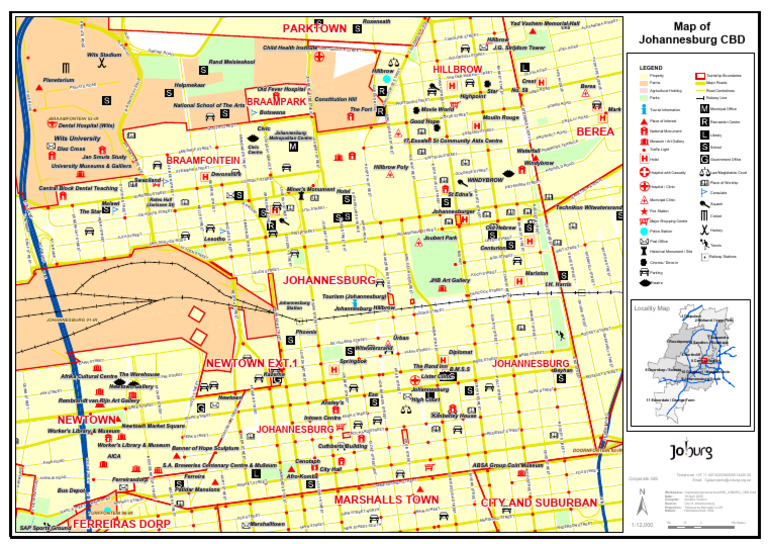 Johannesburg Street Map Overview | PDF