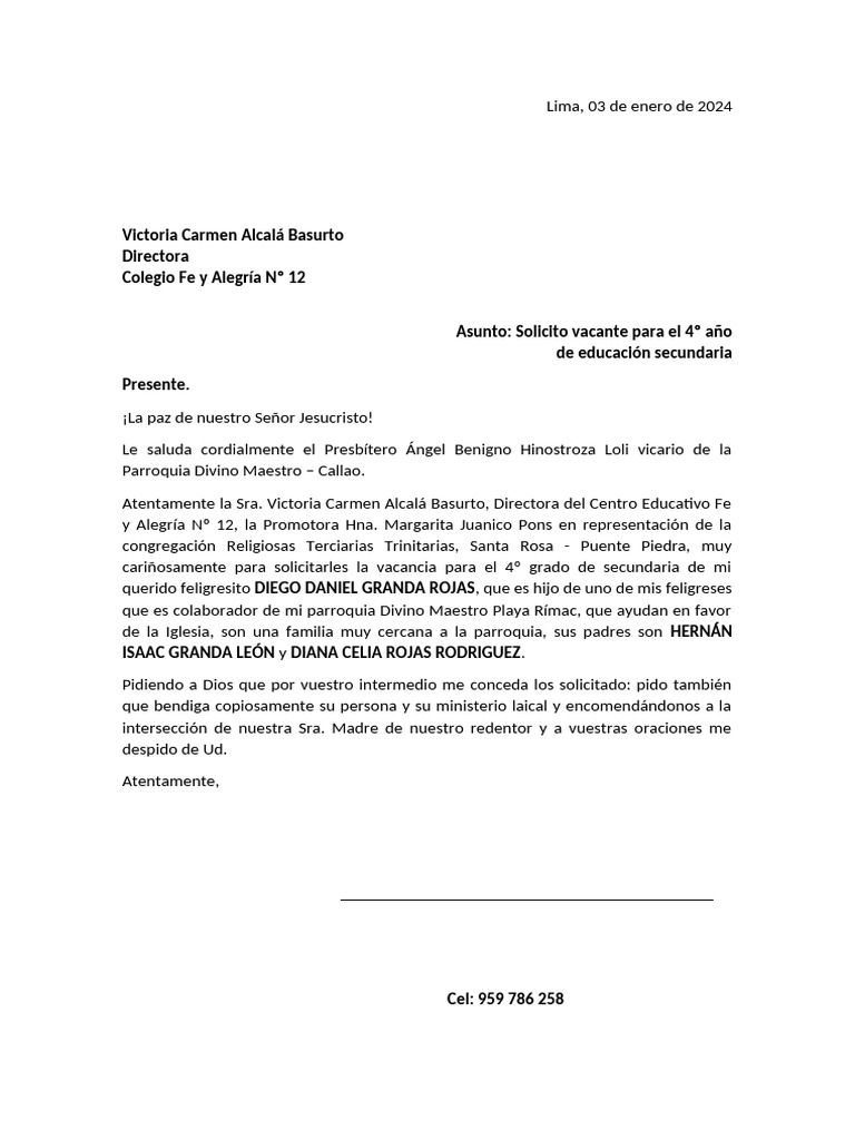 Carta 1 | PDF