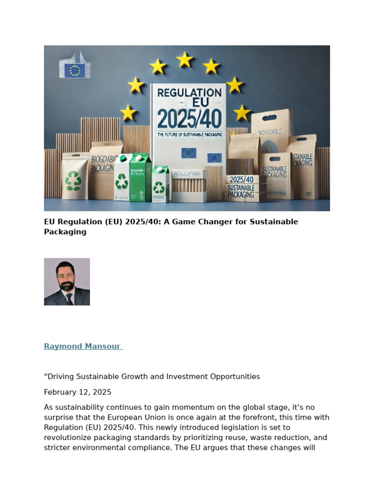A Game Changer For Sustainable Packaging | PDF | Sustainability | Recycling