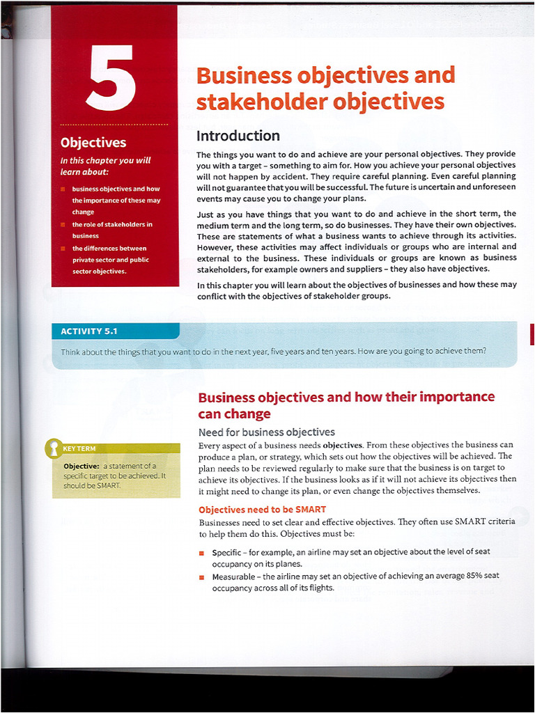 C5-Business Objectives and Stakeholder Objectives | PDF