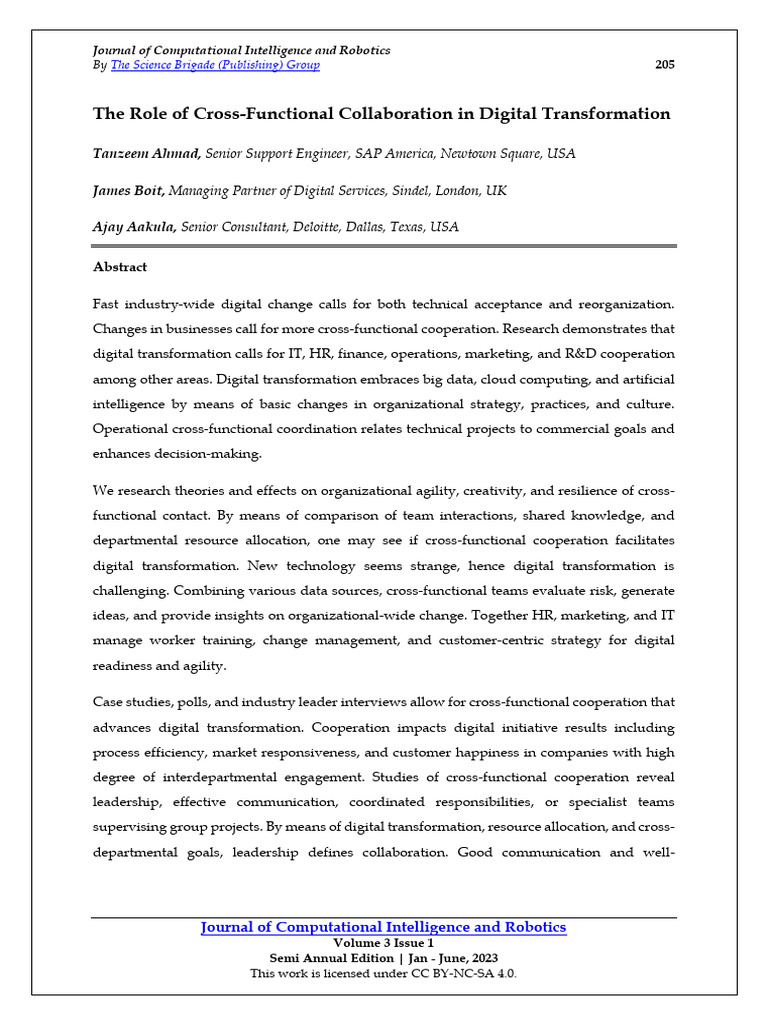 The Role of Cross-Functional Collaboration in Digital Transformation ...