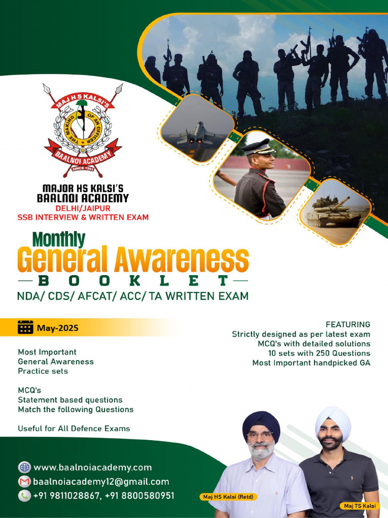 General Awareness Booklet MAY 2025 | PDF
