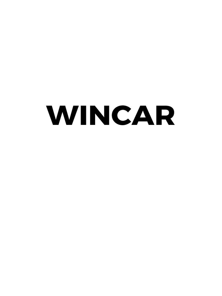 WINCAR | PDF