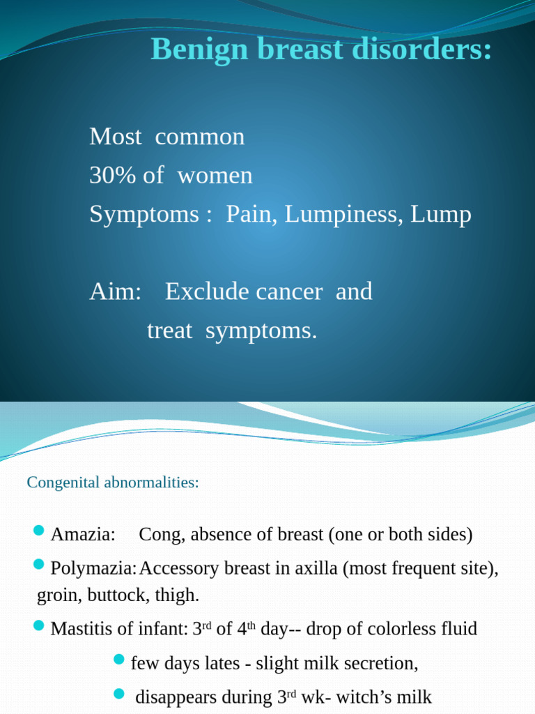Benign Breast Disorders | PDF | Breast Diseases | Clinical Medicine