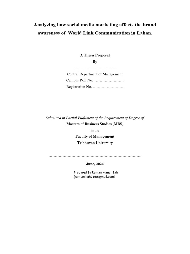 MBS Proposal Sample Marketing | PDF | Social Media Marketing | Popular ...