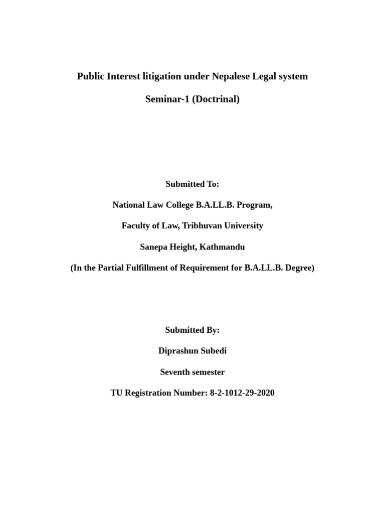 Public Interest Litigation | PDF | Judiciaries | Supreme Court Of The ...