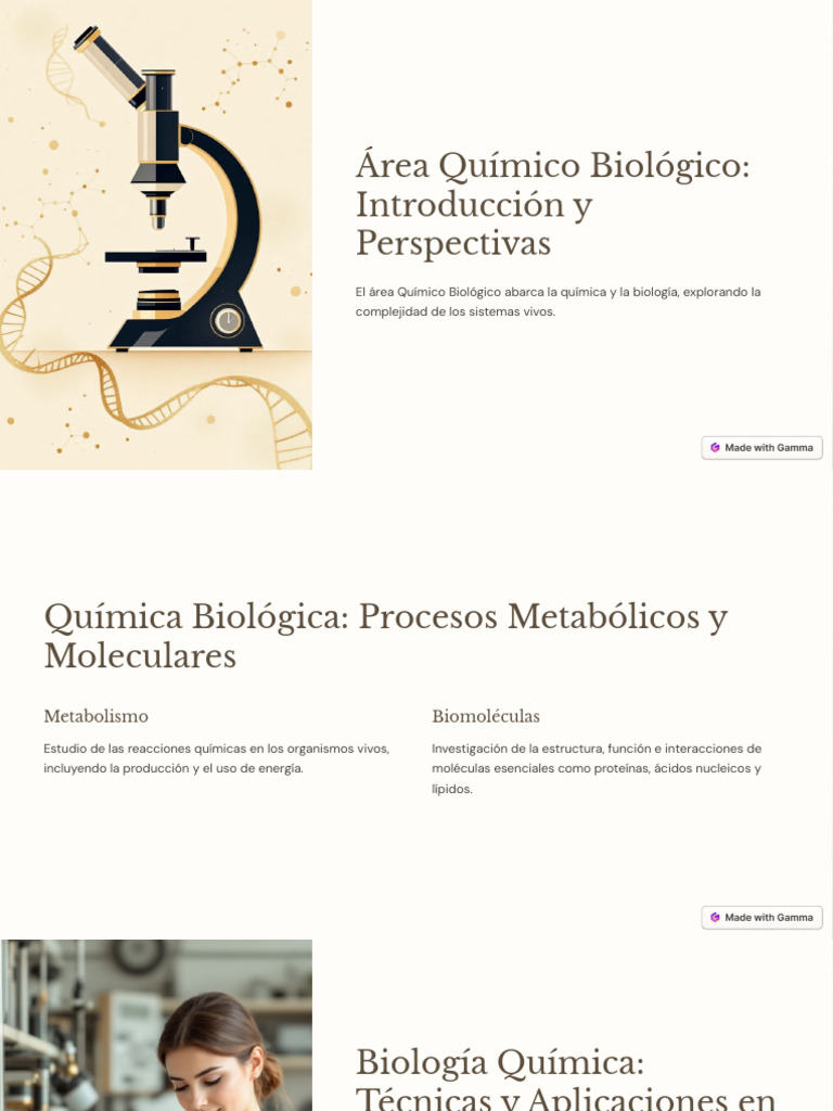Perspectivas del Área Químico Biológico | PDF