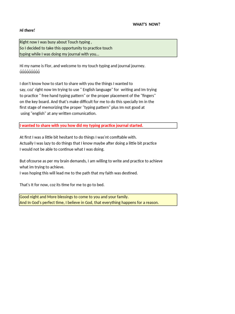 Typing Practice & My Journal | PDF
