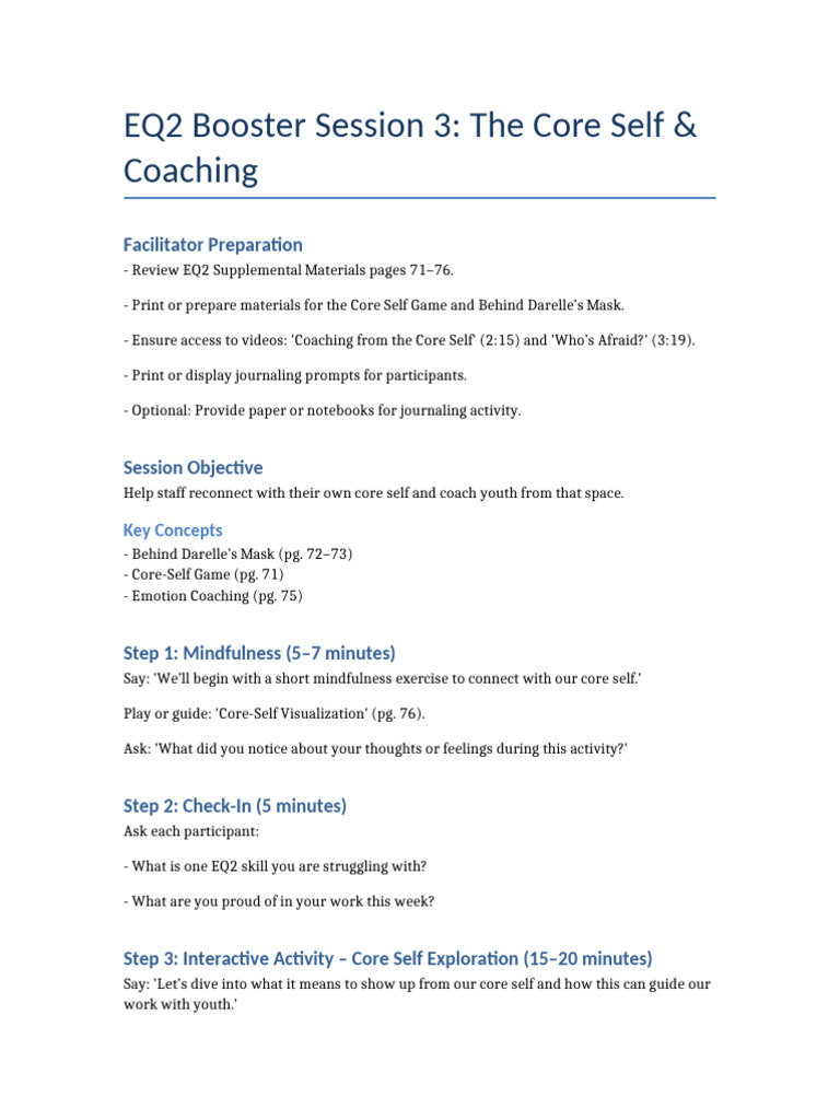Session3 FacilitatorGuide | PDF