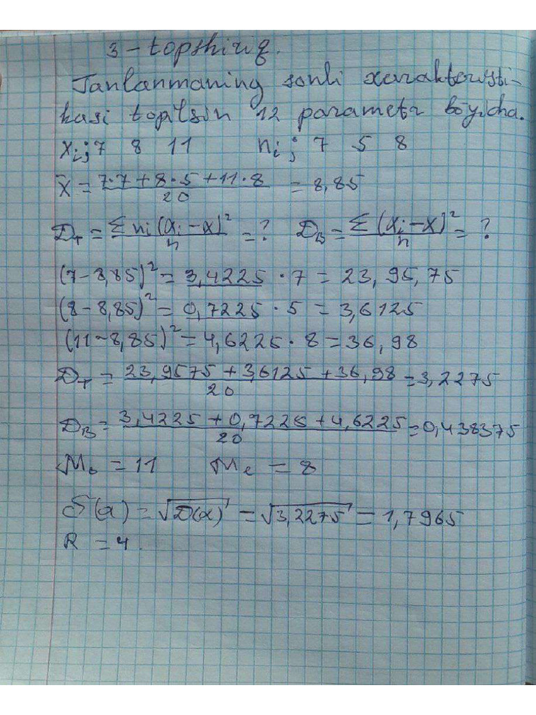 Amaliy Matem 3 | PDF