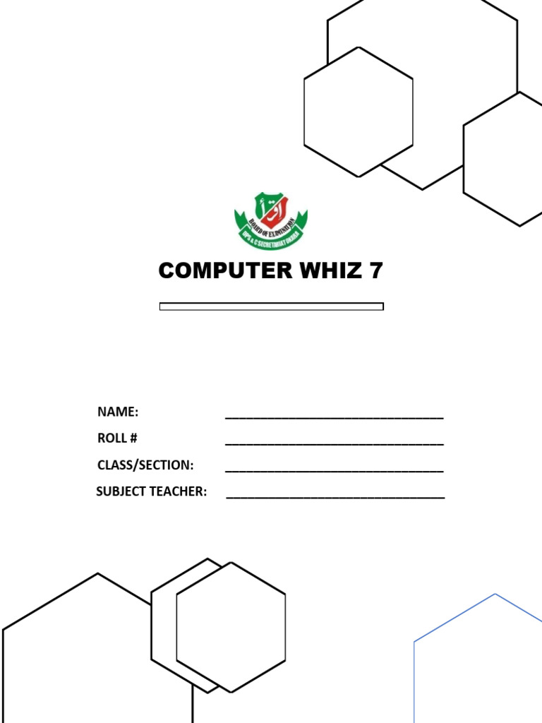 Computer Whiz Book 7 Notes | PDF | Computer Hardware | Microsoft Word