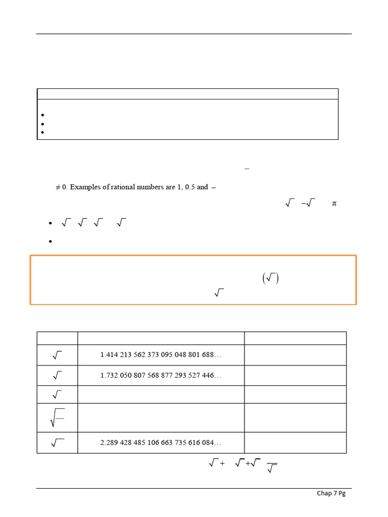 Chapter 7 AM 2025 Y3 Surds | PDF | Numbers | Rational Number
