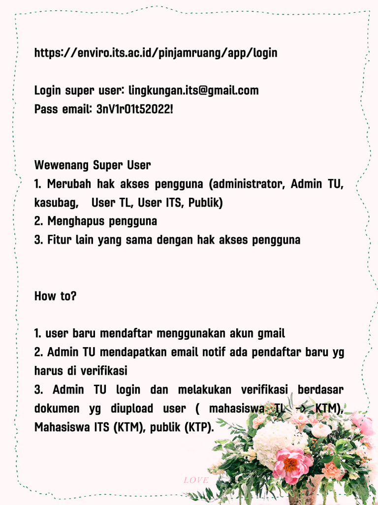 Alur peminjaman ruang DTL | PDF