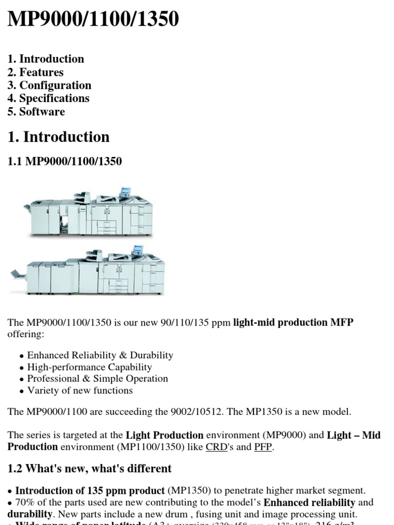 MP9000 - MP1100 - MP1350 | PDF | Image Scanner | Email
