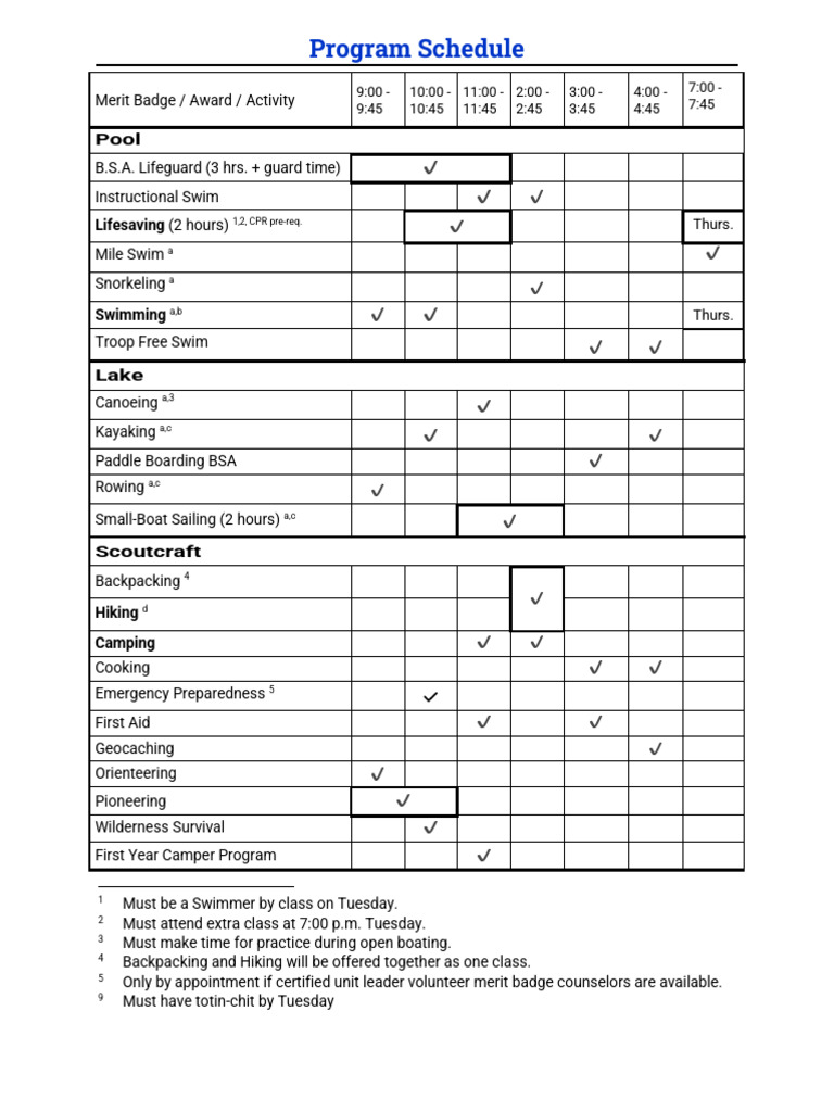 2024 Program Schedule As of 3-10-24 | PDF | Outdoor Recreation