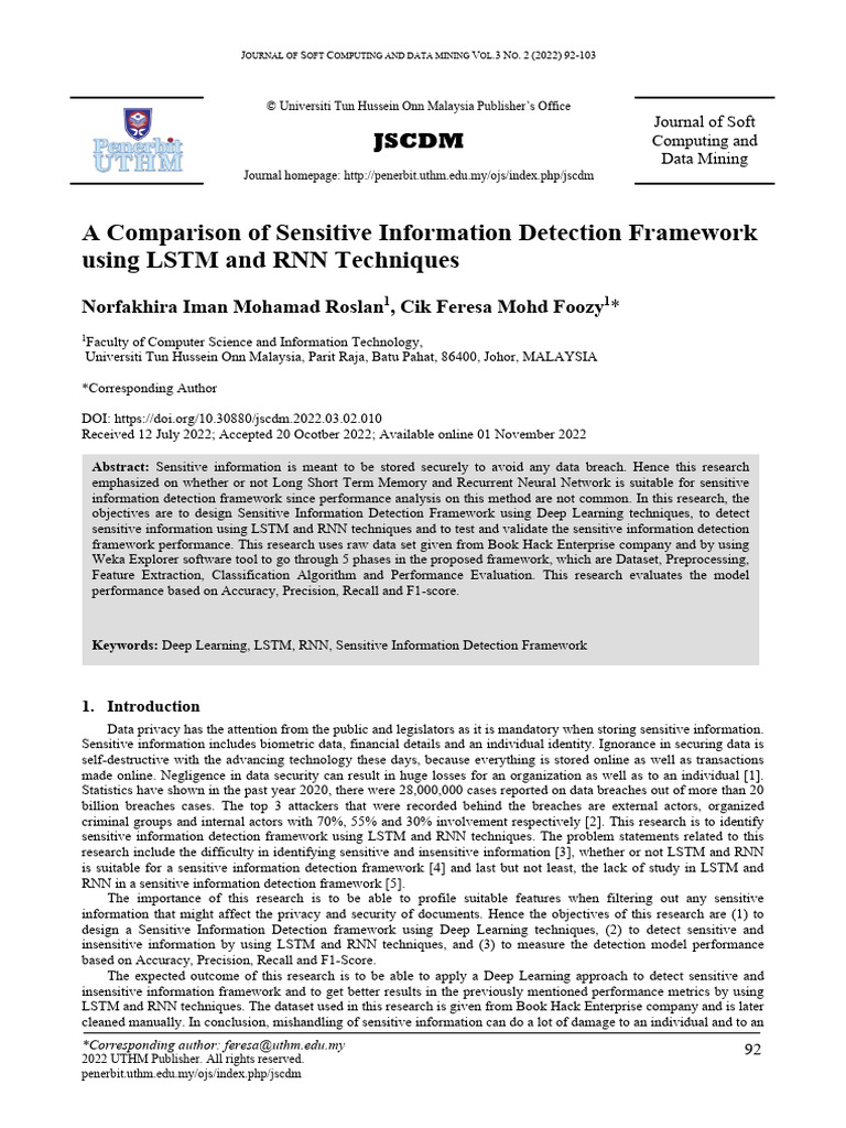 Sensitive Info Detection with LSTM & RNN | PDF | Deep Learning ...